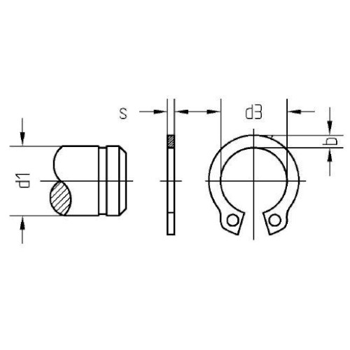 Sicherungsringe für Wellen DIN 471 3 mm Edelstahl - 1 Stück Sicherungsringe für Wellen DIN 471 3 mm Edelstahl - 1 Stück